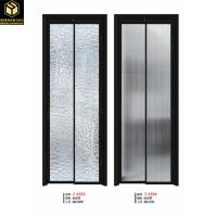 China Surface Mount Office Swinging Half Door Triple Double Glass Hinged Indoor Door for sale