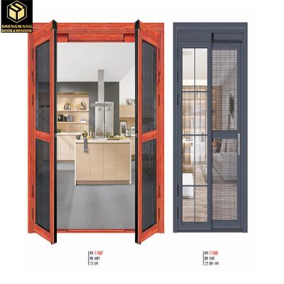 China Waterproof Aluminum Frame Sliding Glass Doors 6MM Aluminum Sliding Patio Doors for sale