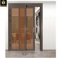 China White Brown Aluminum Sliding Glass Door Custom Dimensions Aluminium Glass External Door for sale