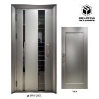 China Livingroom 45mm Interior Aluminum Doors Finishing Panel Black  4x8 Front Door for sale