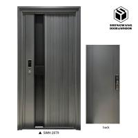 China Customized Color Sapele Aluminum Room Door Soundproof Entry Fireproof Room Door for sale