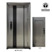 China Sapele Corrosion Resistant Aluminum Room Door Solid Core Door Soundproof for sale