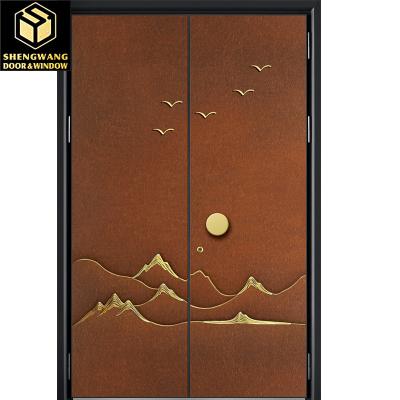 China 45mm Powder Coated Aluminum Room Door 1.0 Hour Fire Rating Fireproof Soundproofing Door for sale