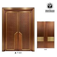 China Soundproof Swing Left Aluminum Room Door Aluminium Interior Doors  For Public Places for sale