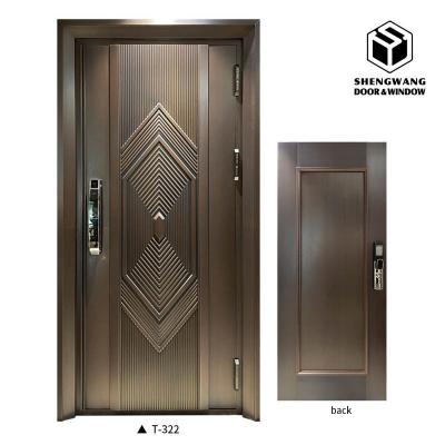 China Soundproof Swing Left Aluminum Room Door Aluminium Interior Doors  For Public Places for sale