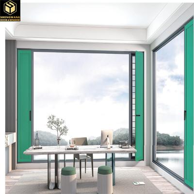 China Villa Push Pull Curtain Wall Window Transparent Aluminium Window Sliding Frame for sale
