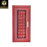 China Powder Coated Aesthetics Solid Aluminum Exterior Doors For Main Entrance for sale