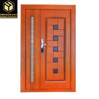 China Powder Coated Aesthetics Solid Aluminum Exterior Doors For Main Entrance for sale