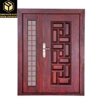 China Powder Coated Aesthetics Solid Aluminum Exterior Doors For Main Entrance for sale