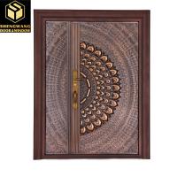 China Fireproof Swing Left Aluminum Shop Front Doors Villa Solid Aluminium Front Doors for sale