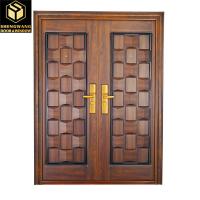 China Fireproof Swing Left Aluminum Shop Front Doors Villa Solid Aluminium Front Doors for sale
