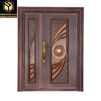 China Fireproof Swing Left Aluminum Shop Front Doors Villa Solid Aluminium Front Doors for sale