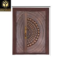 China Fireproof Swing Left With Aluminum Shop Front Doors Villa Solid Aluminium Front Doors for sale