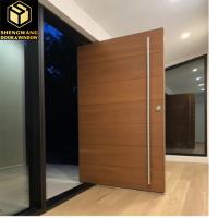 China Powder Coated With Aesthetics Solid Aluminum Exterior Doors For Main Entrance for sale