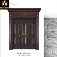 China Fireproof Swing Left Aluminum Shop Front Doors Villa Solid Aluminium Front Doors for sale
