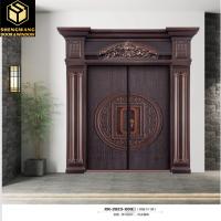China Fireproof Swing Left Aluminum Shop Front Doors Villa Solid Aluminium Front Doors for sale