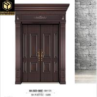 China Fireproof Swing Left Aluminum Shop Front Doors Villa Solid Aluminium Front Doors for sale