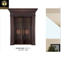 China Fireproof Swing Left Aluminum Shop Front Doors Villa Solid Aluminium Front Doors for sale