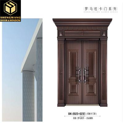 China Hotel Aluminum Entrance Door With Scratch Resistant Aesthetics And Aluminum Exterior Doors for sale