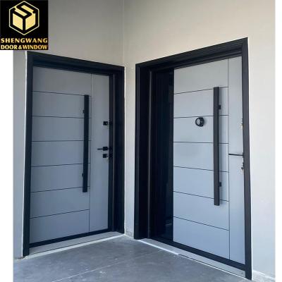 China Anti-Deformation Aluminum Room Door With Solid Wood Skeleton For Durability for sale