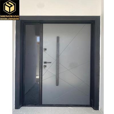 China Mortise Lock Glass Aluminium Hinged Door For Hotel Hinged Patio Doors for sale