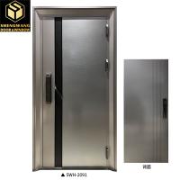 China Apartment Safety Door With Aluminum Wooden Door Soundproof Entry For Market for sale
