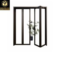 China Brown Water Penetration Resistance Glass Door Villa Front Door Aesthetic for sale
