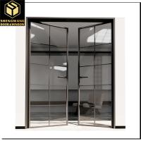 China Villa Push Pull Curtain Wall Window Transparent  With Aluminium Window Sliding Frame for sale