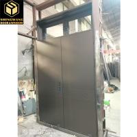 China Swing Left Stainless Steel Door For Outswing Metal Door With Brown Swinging Fire Doors for sale