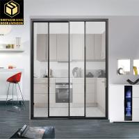 China White Aluminum Sliding Glass Door With Glass Options And Custom Design For Energy Saving for sale
