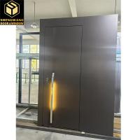 China Customized Size Hotel Swinging Stainless Steel Door Heat Transfer Print Metal Louver Doors for sale