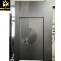 China Customized Size Hotel Swinging Stainless Steel Door Heat Transfer Print Metal Louver Doors for sale