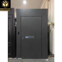 China Handle Black Wooden Aluminium Garden Door Noiseless Aluminium Pivot Entrance Doors for sale