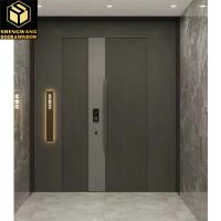 China Swing Left Stainless Steel Outswing Metal Door Brown Swinging Fire Doors for sale