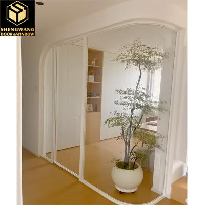 China Living Hall Bedroom Aluminium Glass Hinged Door Hinged Aluminium Doors 35 - 45MM for sale