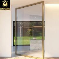 China Double Glazing Entrance PT Door  With 1.2M Width Custom Aluminium Sliding Doors Key Lock for sale