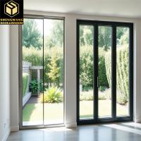 China Aluminum Alloy PT Door 2.1m Double Glazing Black Aluminum Patio Doors for sale