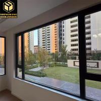 China Powder Coated Aluminum Sliding Swing Window With Black Slide Up Aluminum Window for sale