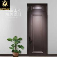 China Sapele Corrosion Resistant Aluminum Room Door Solid Core Door Soundproof for sale