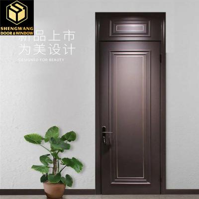 China Sapele Corrosion Resistant Aluminum Room Door Solid Core Door Soundproof for sale