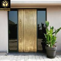 China Fireproof Swing Left Aluminum Shop Front Doors Villa Solid Aluminium Front Doors for sale