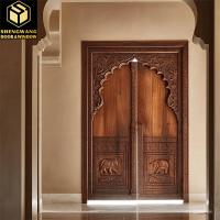 China Grey Customized Residential Copper Door Swing Left Steel Entrance Door for sale