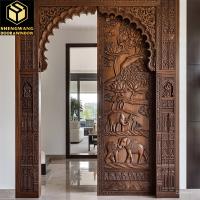 China Grey Customized Residential Copper Door Swing Left Steel Entrance Door for sale