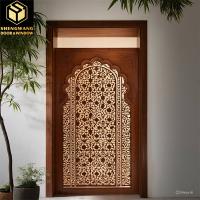 China Grey Customized Residential Copper Door Swing Left Steel Entrance Door for sale