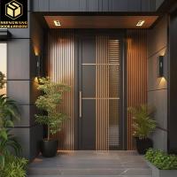 China PU Paint With Gold Aluminum Room Door For OEM Fire Doors Internal for sale