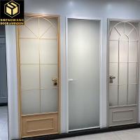 China Fireproof Black Large Aluminum Sliding Glass Doors Kindergarten Commercial Aluminum Glass Door for sale