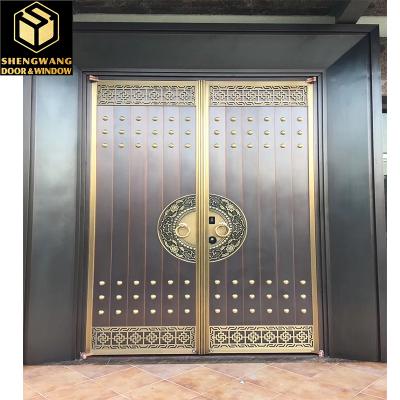 China Hotel Aluminum Entrance Door Scratch Resistant Aesthetics Aluminum Exterior Doors for sale