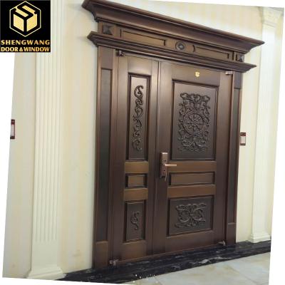 China ODM Swing Aluminium Pedestrian Garden Gates Copper Imitation Surface Finishing Metal Gate Outdoor for sale