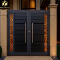China Luxury Front Stainless Steel Garden Gate Oxidation Resistance Aluminum Swing Door for sale