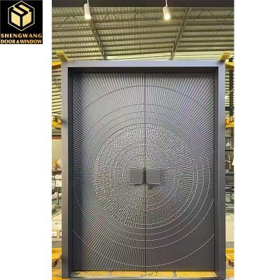 China Fire Resistance With Brown Aluminum Garden Gate And Smart Locks For Aluminum Side Gates for sale
